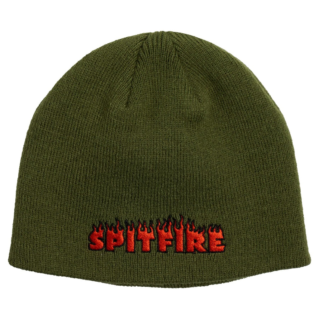 Spitfire Demonseed Skully (Olive) Beanie - The Dark Slide
