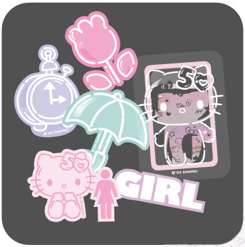 Girl x Hello Kitty 50th Sticker 6Pack - The Dark Slide