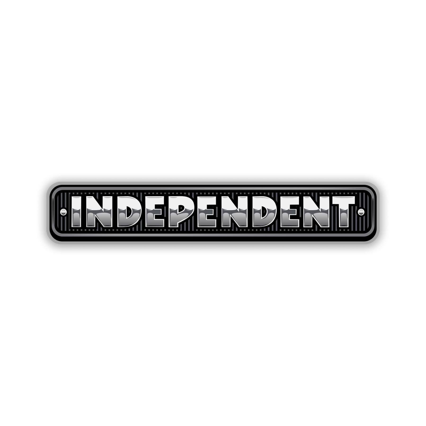 Independent Truck Co Chrome Bar 8" Sticker Decal - The Dark Slide