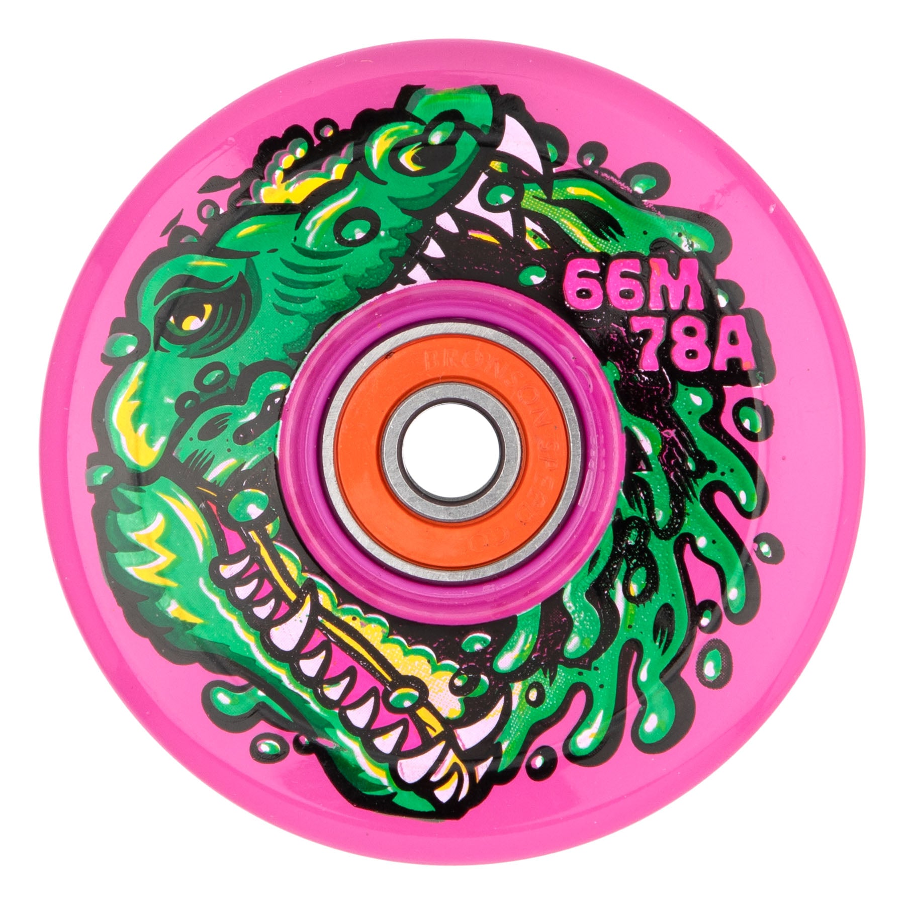 Slime Balls Gator Swamp Spew Light Ups OG Slime Pink 66mm 78a Skateboa ...