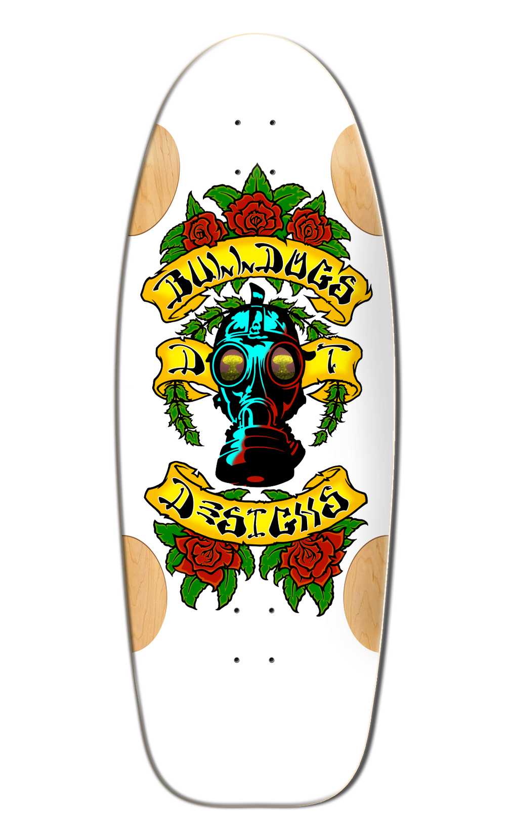 BullDog Designs "Car Paint" 11.875" White Formica Skateboard Deck - The ...
