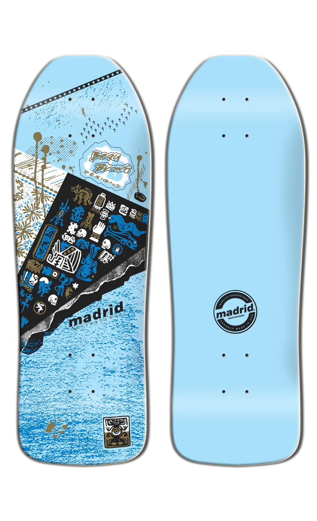 Madrid BEAU BROWN MAYAN SKATEBOARD DECK – The Dark Slide