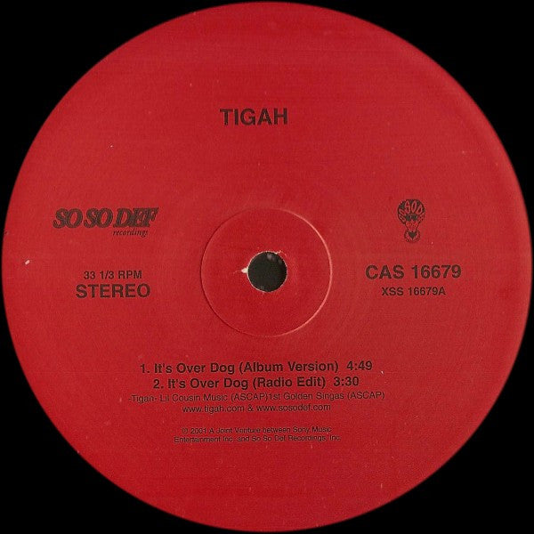 TIGAH – It's Over Dog 12" Vinyl LP Record – The Dark Slide