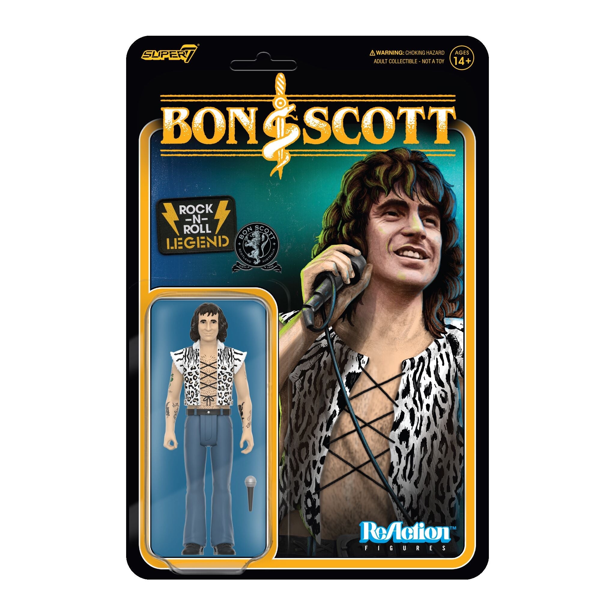 Super7 x BON SCOTT - LEOPARD PRINT - ReAction Figure - The Dark Slide