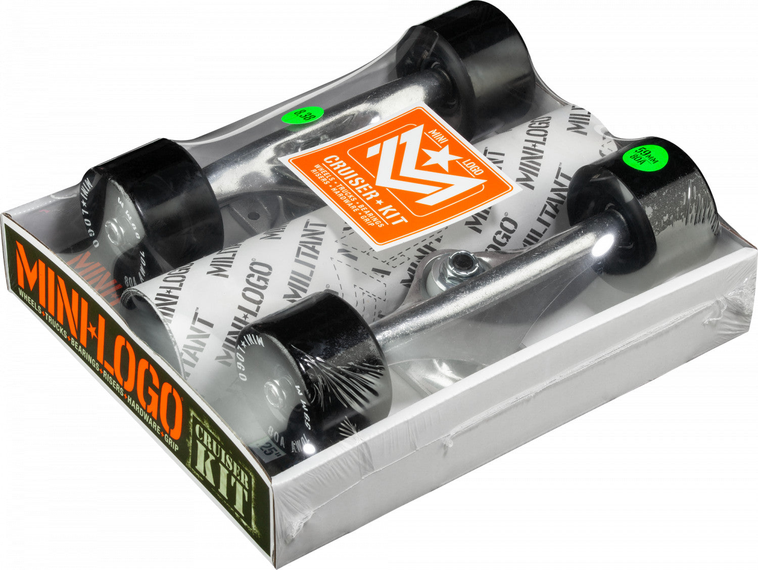 MINI LOGO CRUISER KIT 59MM X 80A 8.38" (BLACK WHEELS) - The Dark Slide