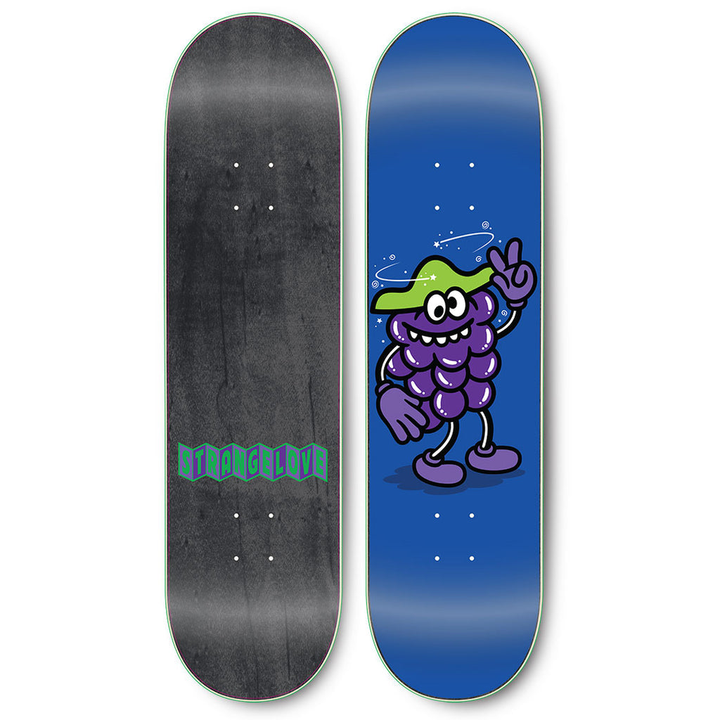 STRANGELOVE Goofy Grape - Flocked Blue 8.375" Skateboard Deck – The ...
