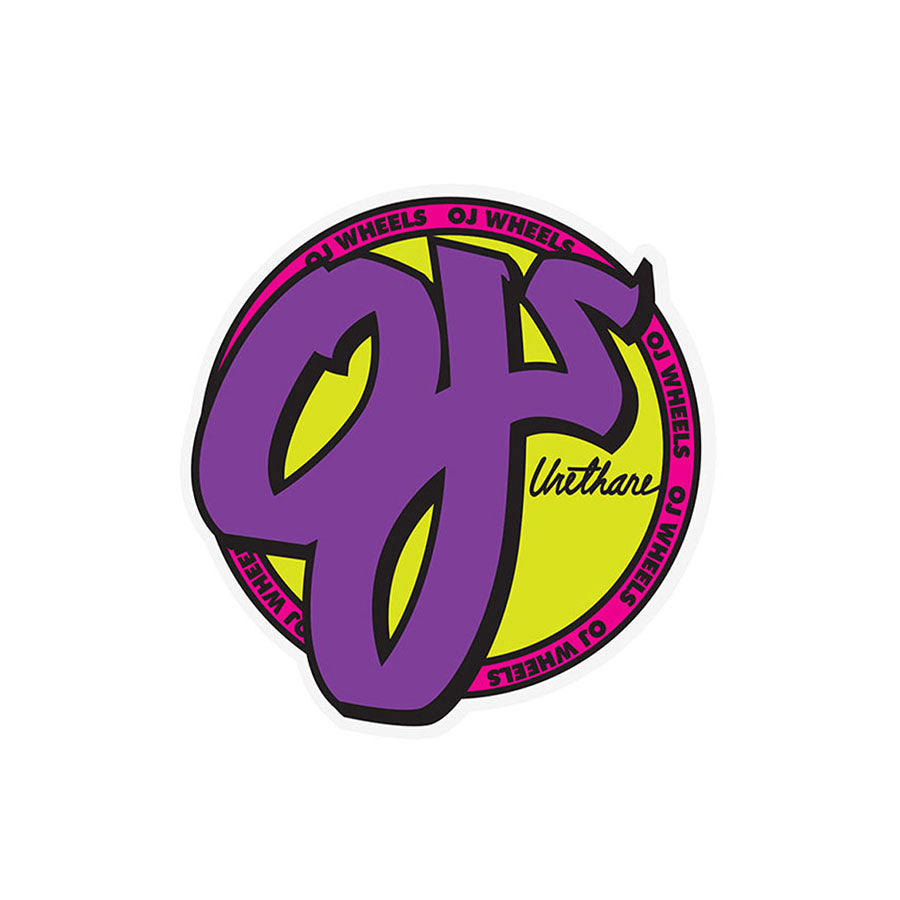 OJ Wheels Purple 3" Sticker - The Dark Slide