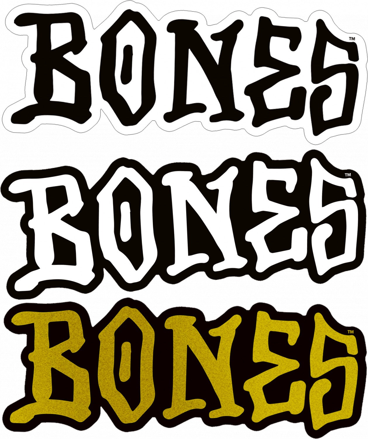 BONES WHEELS 3" BONES Sticker - The Dark Slide