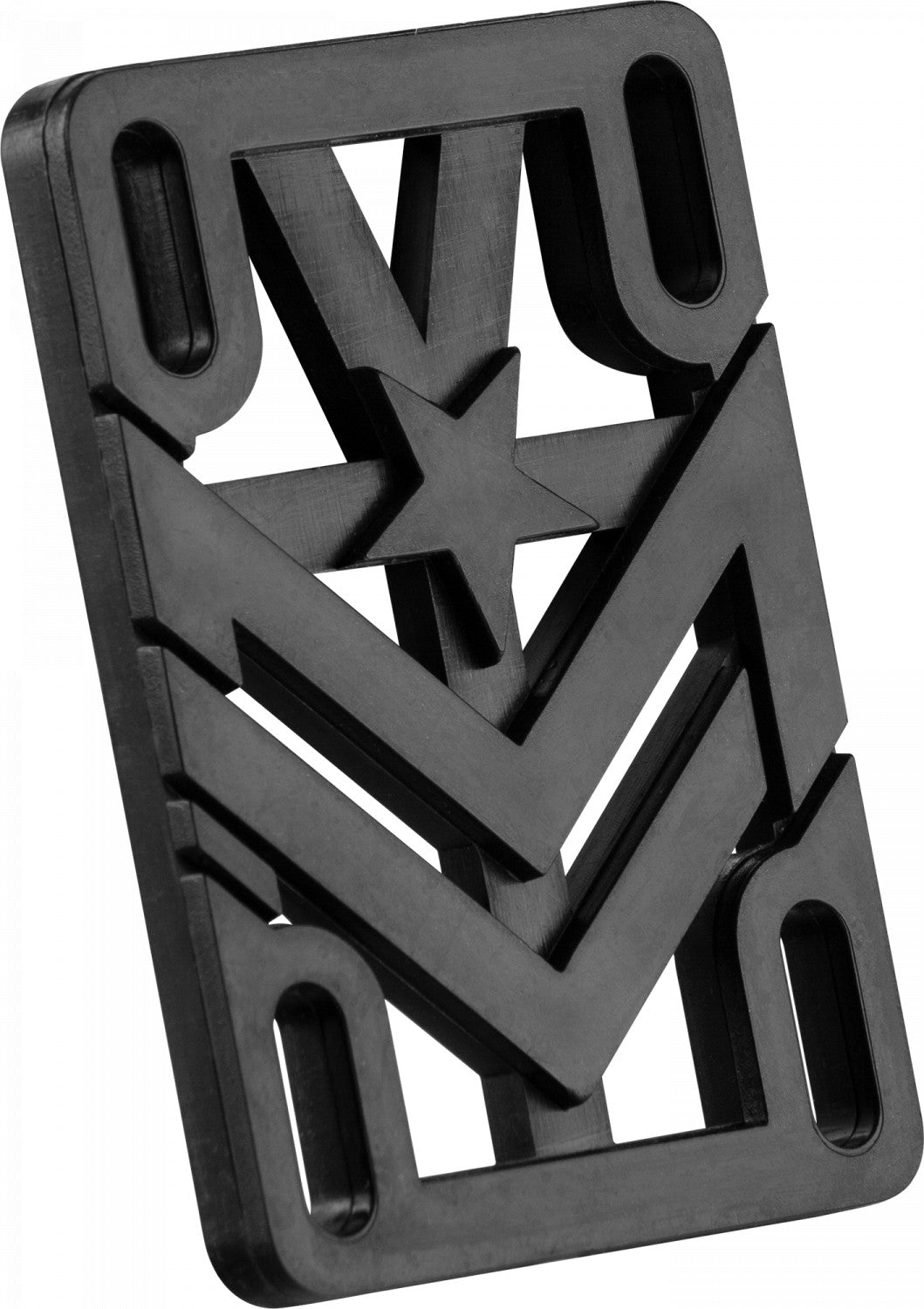 Mini Logo 1/4" Rigid Black Skateboard Riser Pads - The Dark Slide